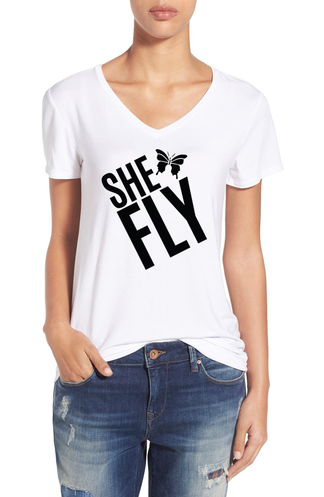 She Fly Classic T Shirt - White on Storenvy