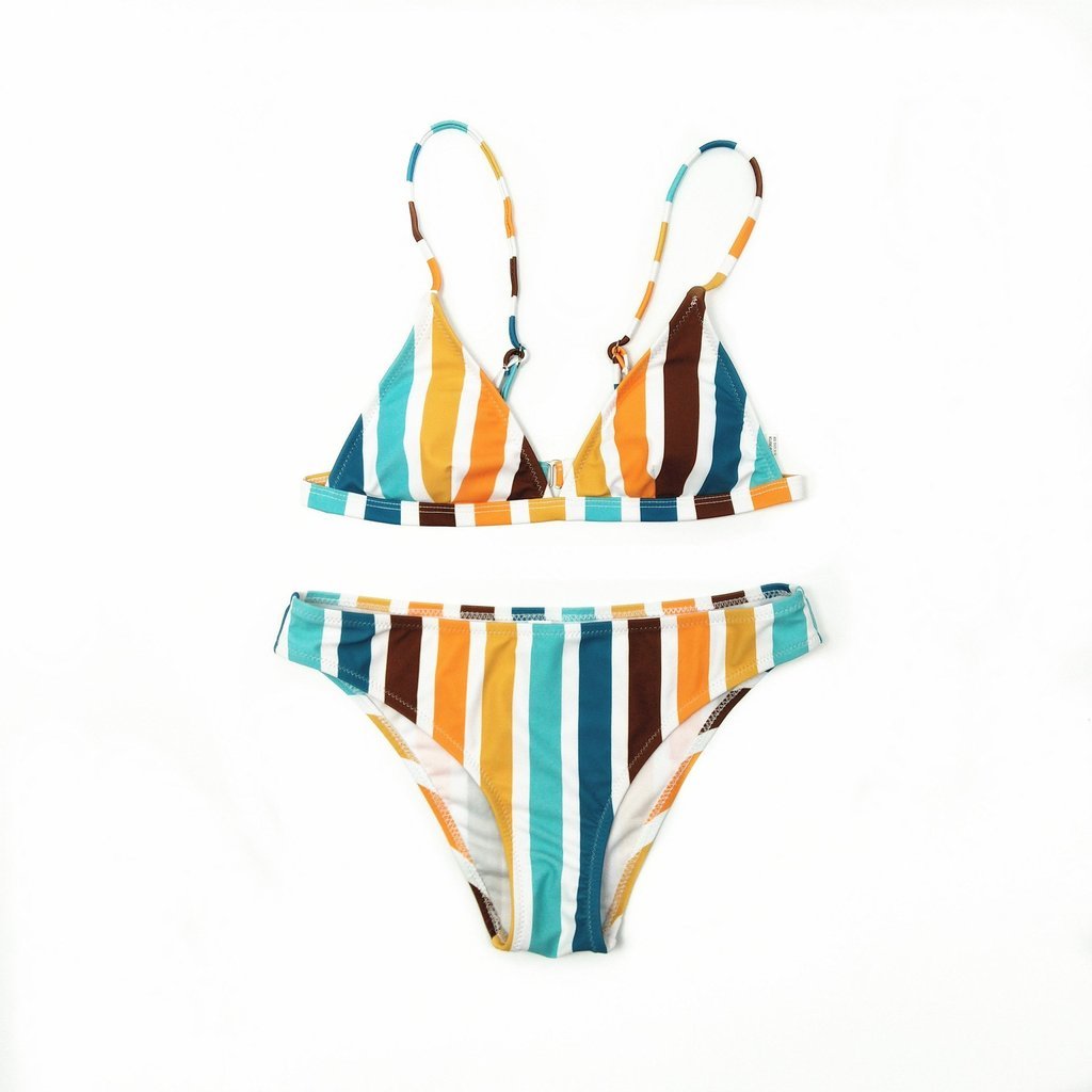 Striped Print Swimsuit Bikini Suit on Storenvy