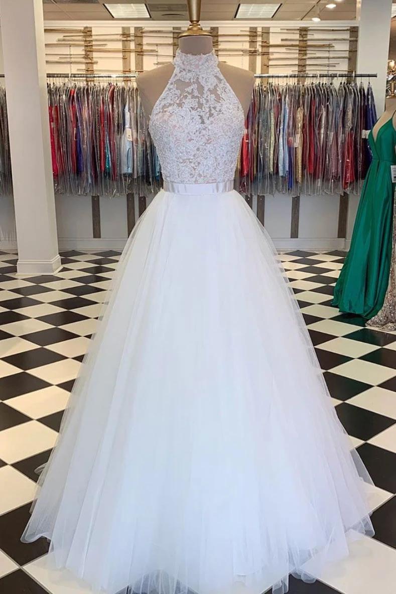 white prom dresses, white prom dress, white party dress, long ...