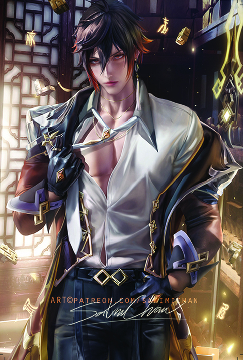 Zhongli Poster #233 · Sakimichan Art Shop · Online Store Powered by ...