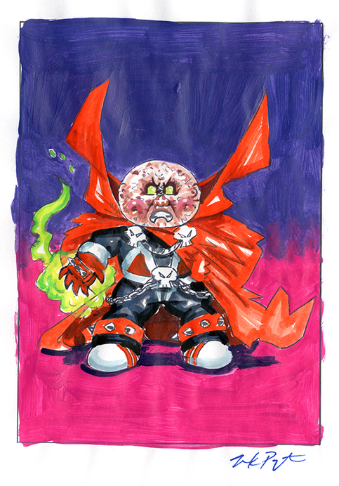 Shawn SPAWN / Angry AL Color Rough - Horrorible Kids - Series 6 2021 ...