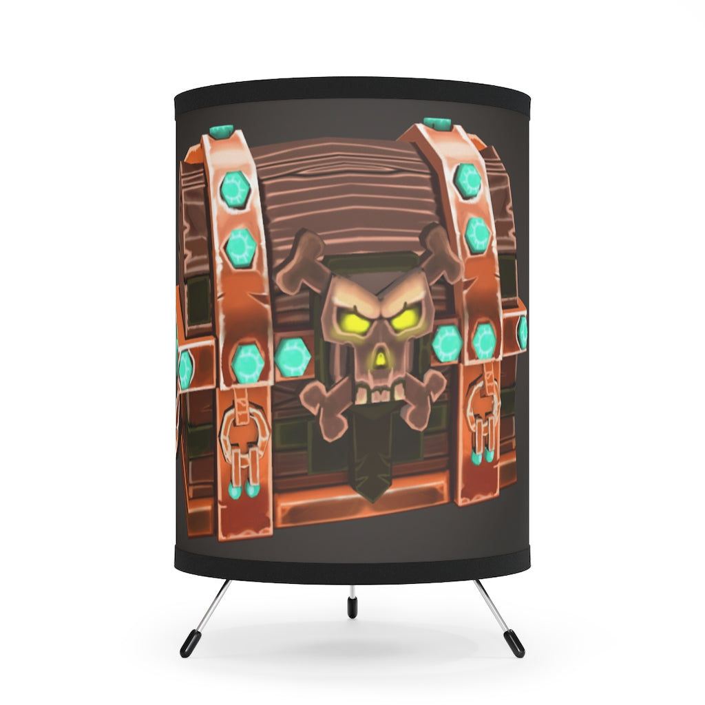Bone Chest Tripod Lamp with High-Res Printed Shade, US/CA plug on Storenvy